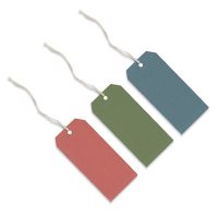 Strung Coloured Manila Tags - Red | The Essentials Company